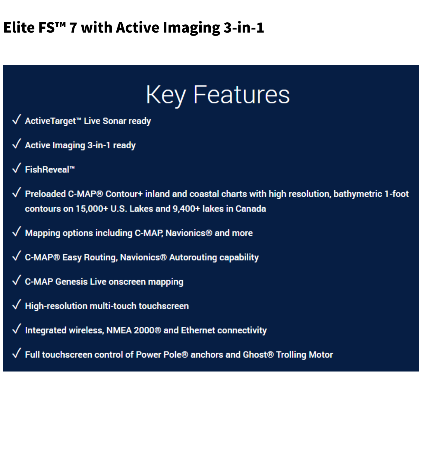 Elite FS™7 Inch-鱼探-无锡格耐华国际贸易有限公司